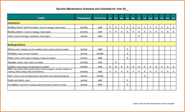 Building Maintenance Costs Spreadsheet — db-excel.com