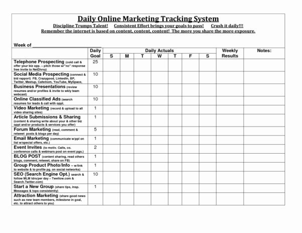 Call Tracking Spreadsheet Template in Sales Goal Tracking Spreadsheet ...