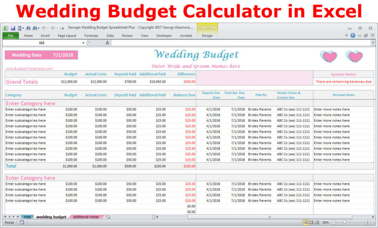 Candle Making Cost Spreadsheet in Wedding Budget Cost Calculator Excel ...