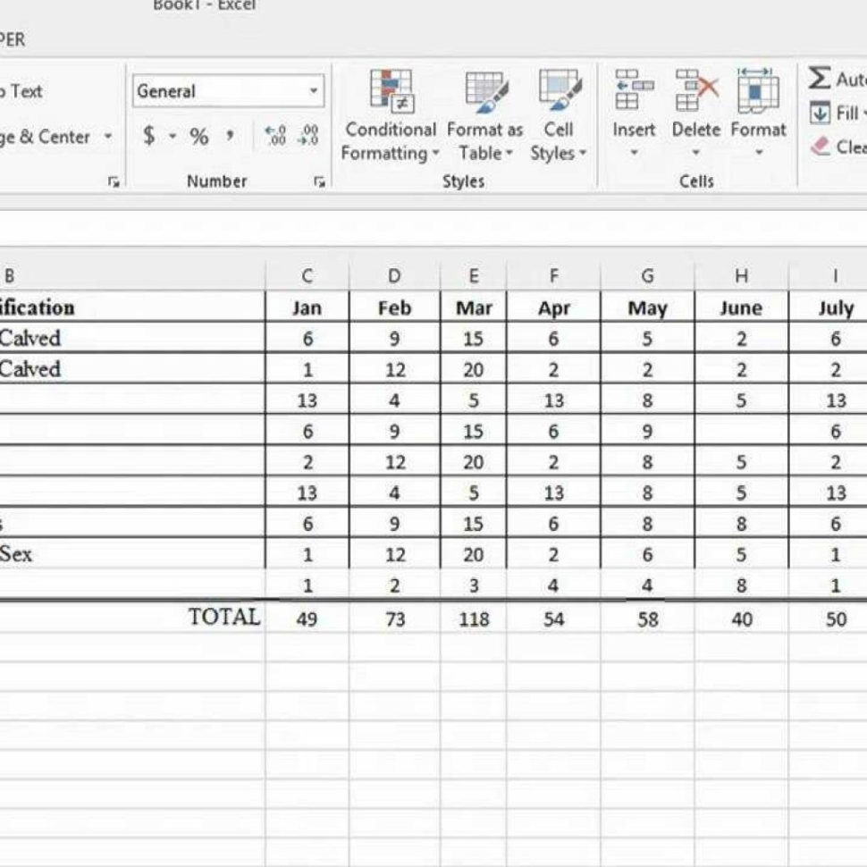 Cattle Tracking Spreadsheet — db-excel.com