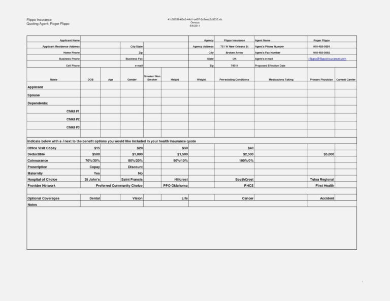Census Spreadsheet Template — db-excel.com