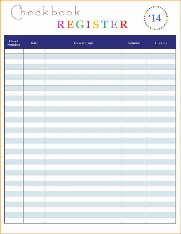 Checking Account Spreadsheet Template inside Check Register Template ...