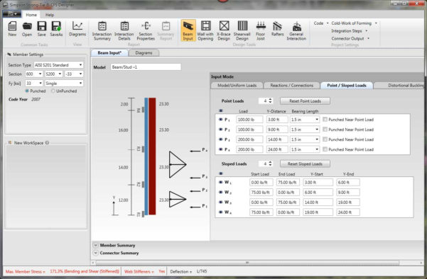Cold Formed Steel Design Spreadsheet throughout Cfs Designer™ Software ...