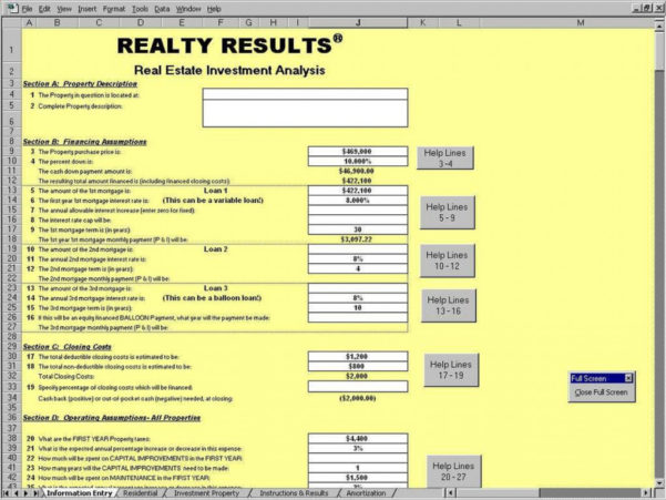 Commercial Lease Analysis Spreadsheet — db-excel.com
