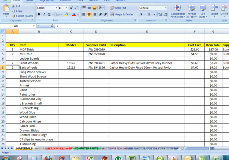 Computer Build Spreadsheet — db-excel.com
