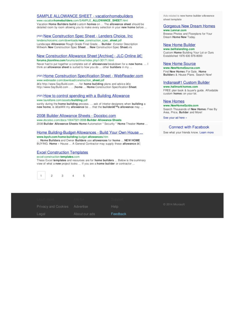 Construction Allowance Spreadsheet — db-excel.com