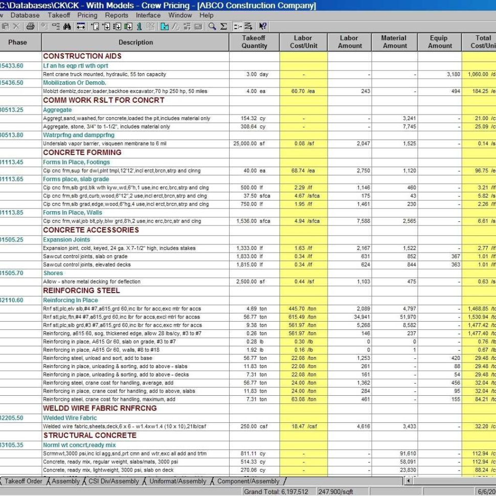 Construction Job Costing Spreadsheet Free — db-excel.com