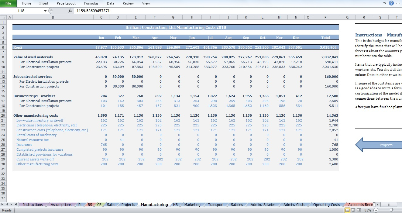 Construction Project Cash Flow Spreadsheet Throughout Construction 