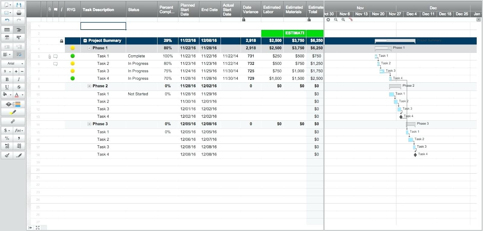 Construction Project Management Spreadsheet Intended For Construction
