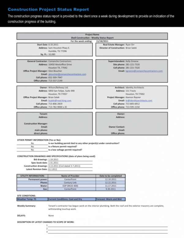 Construction Work In Progress Spreadsheet in Construction Project ...