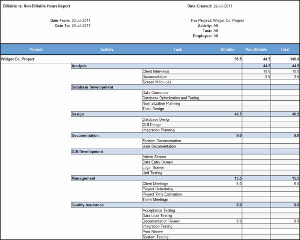 Consultant Billable Hours Spreadsheet — db-excel.com