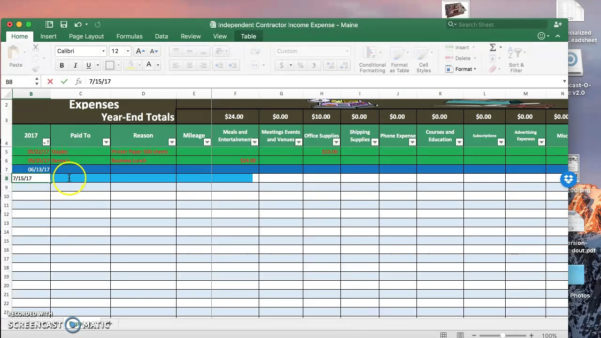 Contractor Expenses Spreadsheet Template in Example Of Independent ...