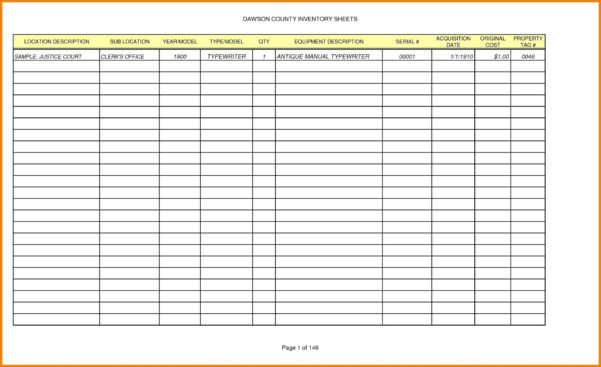Craft Inventory Spreadsheet — db-excel.com