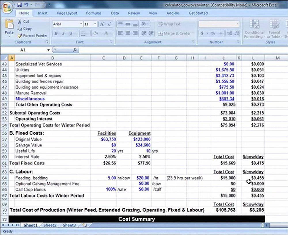 Crop Production Cost Spreadsheet Db excel Crop Production Cost Spreadsheet Db excel