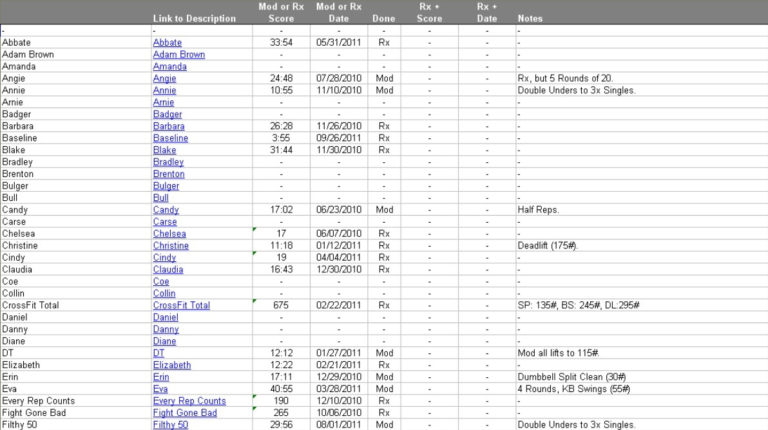 Crossfit Programming Spreadsheet — db-excel.com
