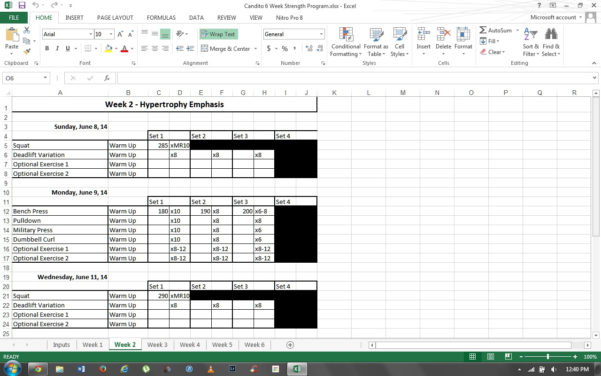 Deadlift Program Spreadsheet — db-excel.com