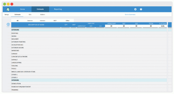 Demolition Estimating Spreadsheet throughout Remodelestimator Remodel ...