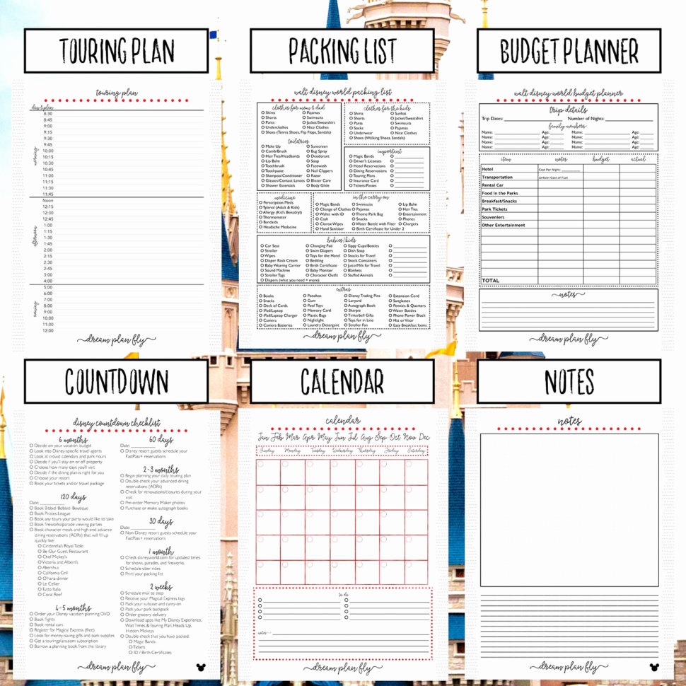 Disney World Day Planner Spreadsheet with regard to Town Hall 9 Upgrade ...