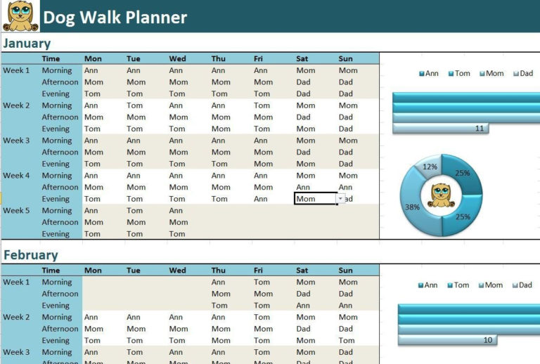 Dog Walking Excel Spreadsheet — db-excel.com