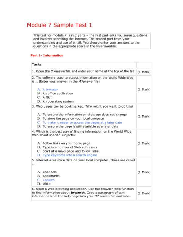 Ecdl Spreadsheet Test pertaining to Ecdl Sample Test Module 4 — db ...