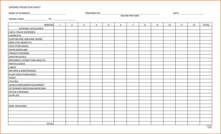 Employee Cost Spreadsheet pertaining to Self Employed Expense Sheet ...