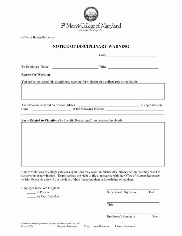 Employee Discipline Tracking Spreadsheet for Free Employee Disciplinary ...