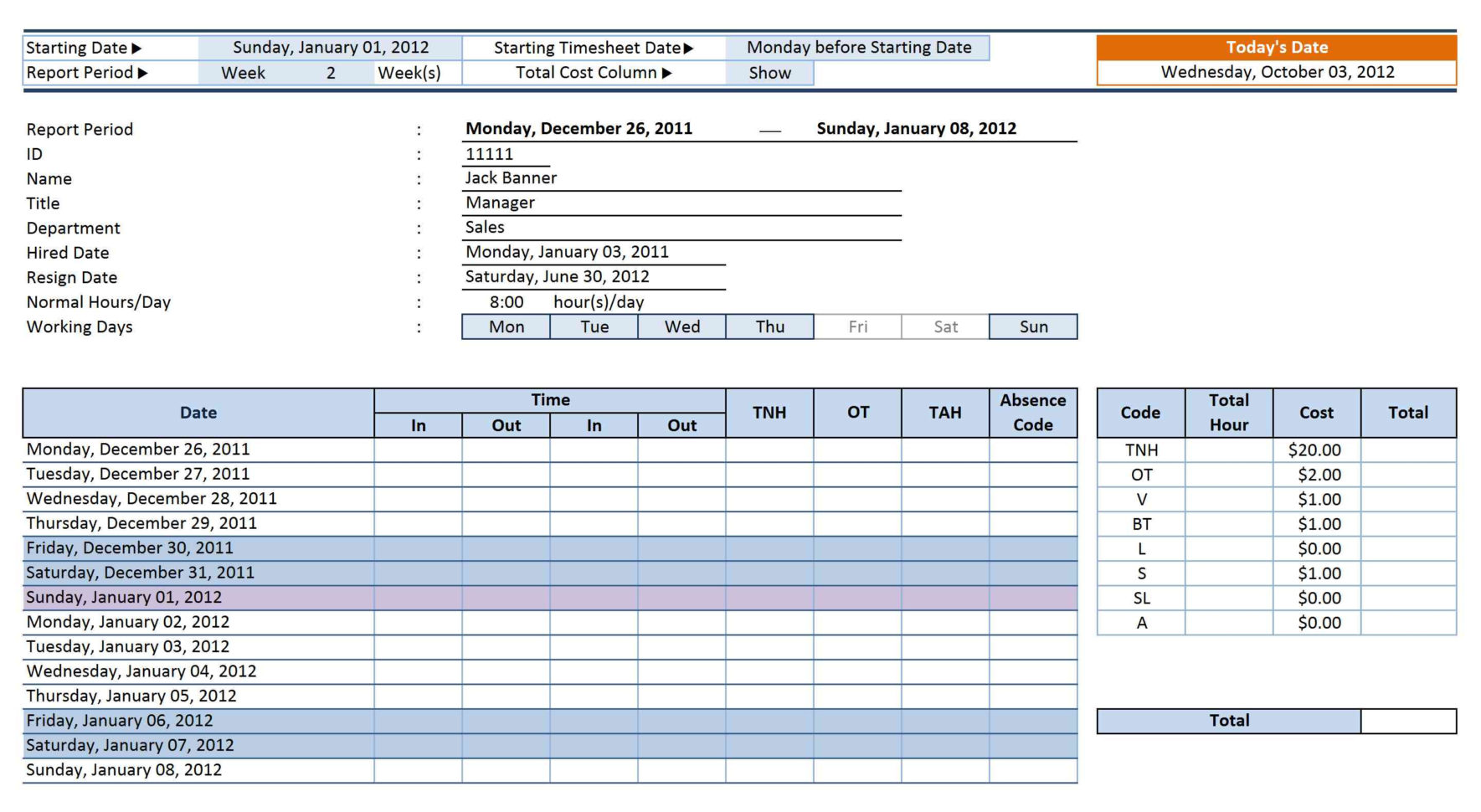 Employee Production Tracking Spreadsheet — db-excel.com