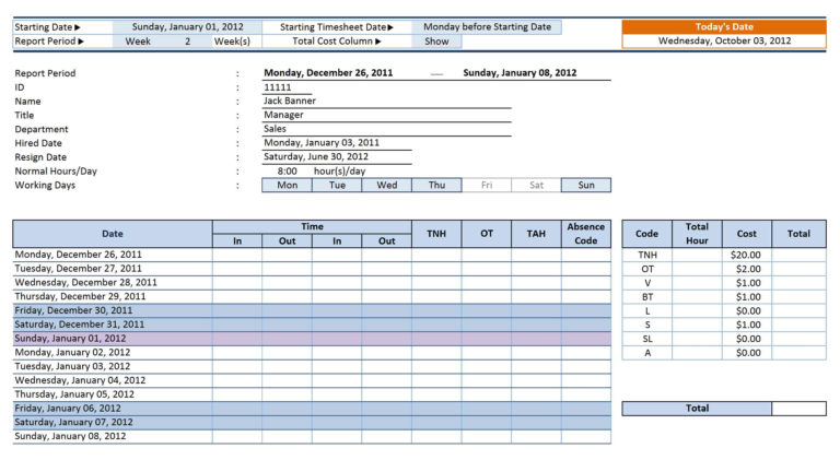 Employee Production Tracking Spreadsheet — db-excel.com