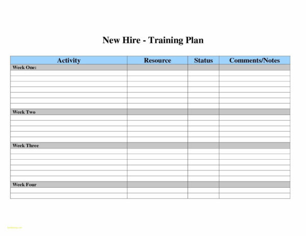 Employee Training Spreadsheet Template in Excel Spreadsheet Schedule ...