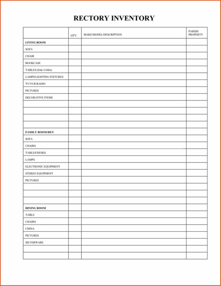 Equipment Inventory Spreadsheet intended for Examples Of Inventory ...