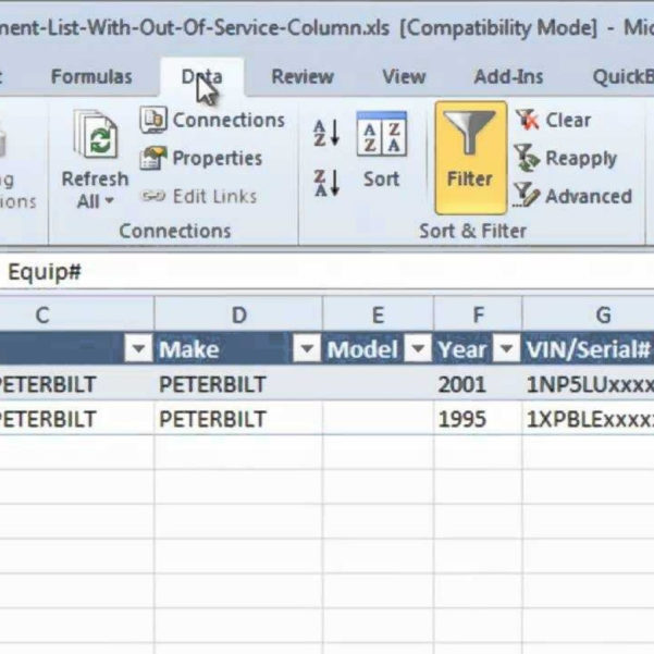 Equipment Maintenance Spreadsheet inside Preventive Maintenance ...