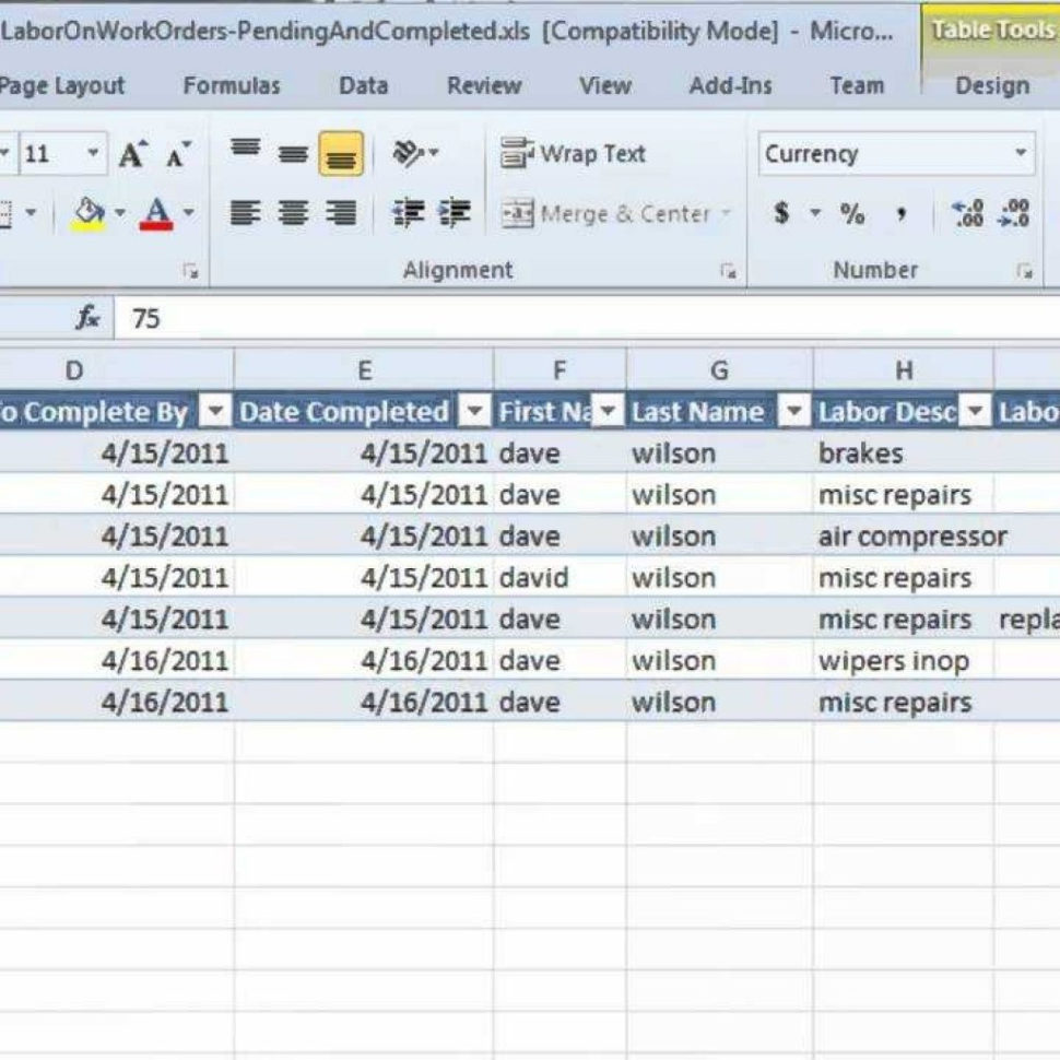 Equipment Maintenance Tracking Spreadsheet Spreadsheet Downloa ...
