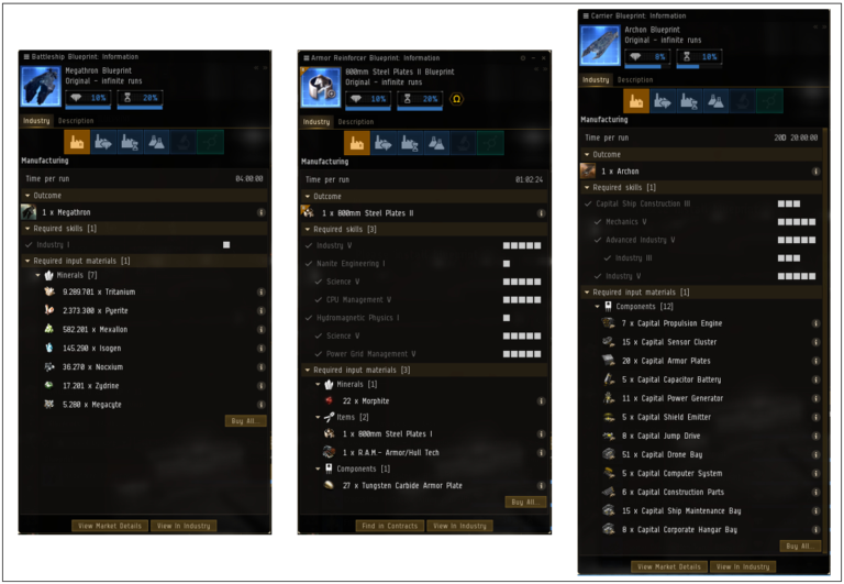 Eve T2 Production Spreadsheet in Eve Online Manufacturing Guide Saarith ...