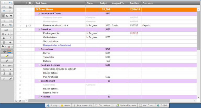 Event Registration Spreadsheet Template — db-excel.com