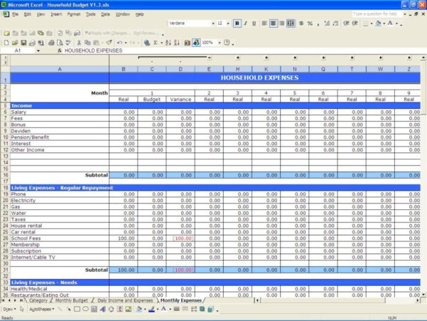 Examples Of Spreadsheet Application regarding Sample Spreadsheet Budget Aljererlotgd — db-excel.com