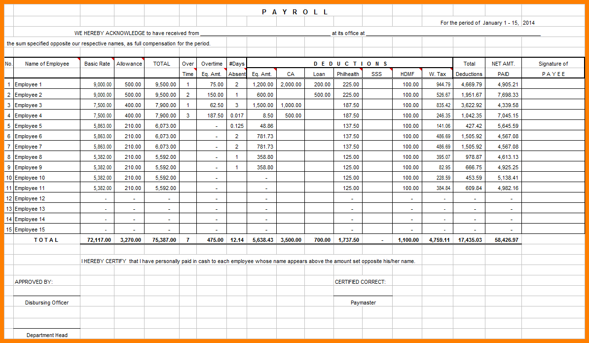 Excel Payroll Spreadsheet Download Inside Free Excel Payroll Templates Excel Payroll Spreadsheet Download Inside Free Excel Payroll Templates