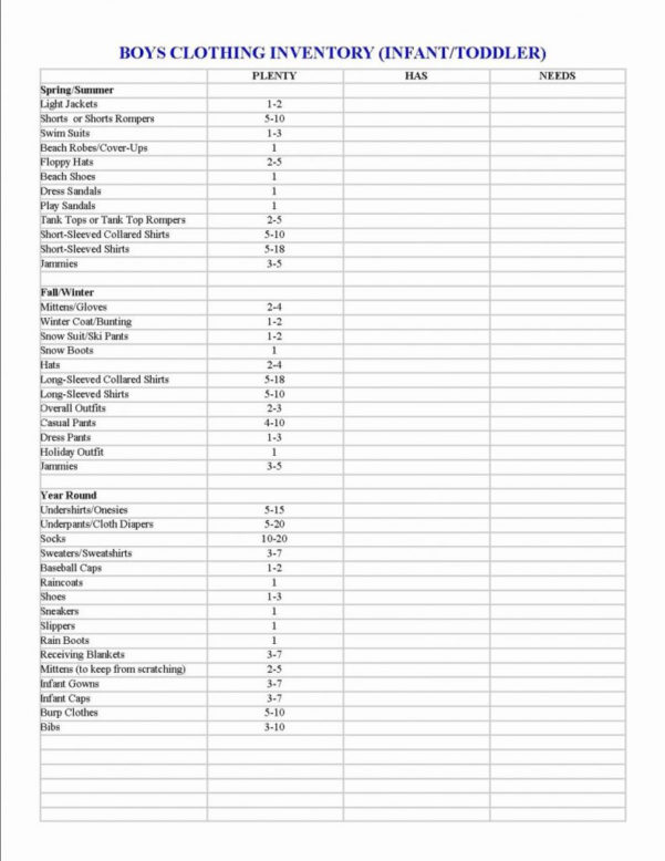 Excel Spreadsheet For Clothing Inventory inside Clothing Inventory ...