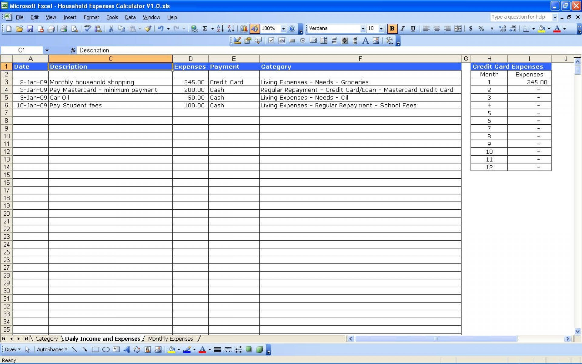 Excel Spreadsheet To Track Expenses Db excel