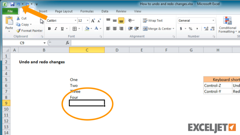 Excel Spreadsheet Video Tutorial regarding Excel Tutorial: How To Undo And Redo Changes In Excel ...