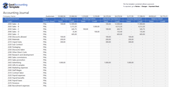 Executor Accounting Spreadsheet — db-excel.com