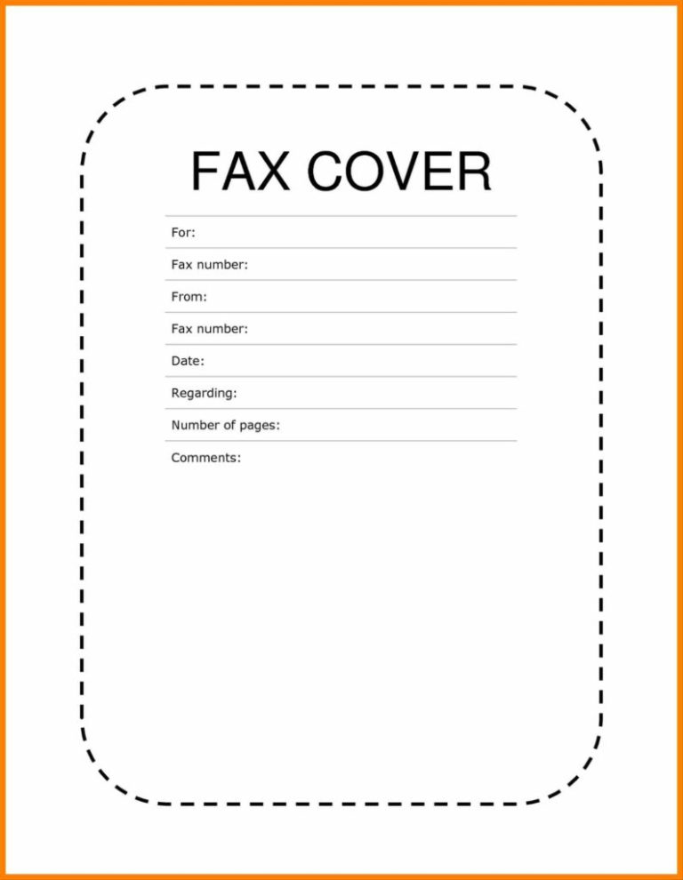 Fax Spreadsheet for Statement Of Confidentiality Template And Cover ...
