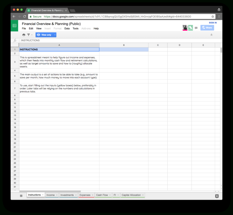 Financial Independence Spreadsheet inside I Built My Own Financial ...