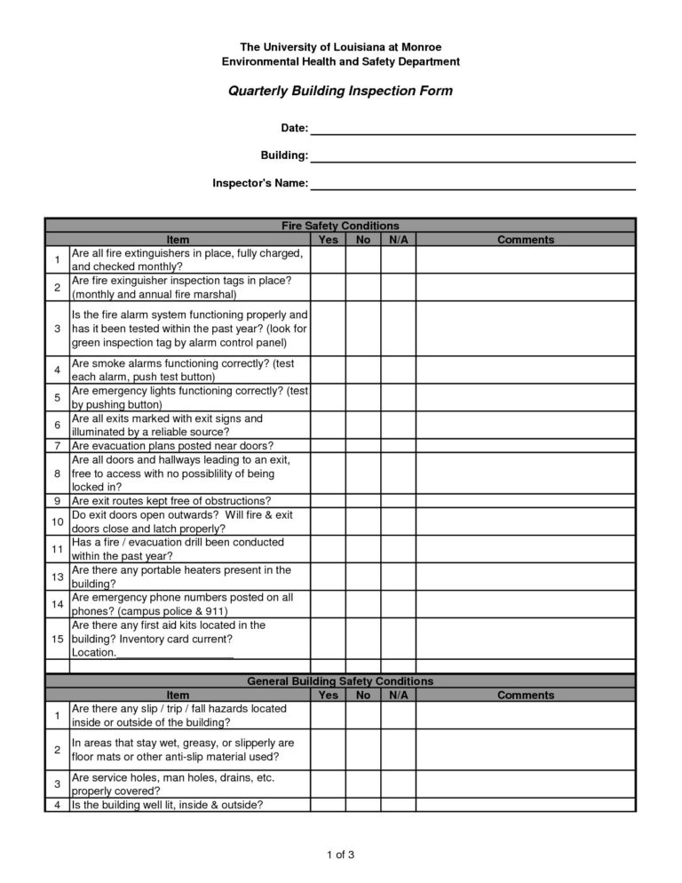 Fire Extinguisher Inventory Spreadsheet regarding Fire Extinguisher ...