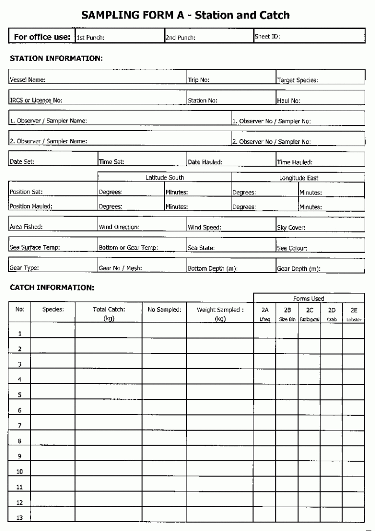 Fishing Log Spreadsheet pertaining to Appendices — db-excel.com