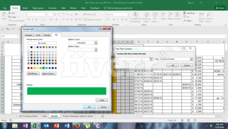 Fiverr Excel Spreadsheet in Create Your Professional Excel Or Word ...