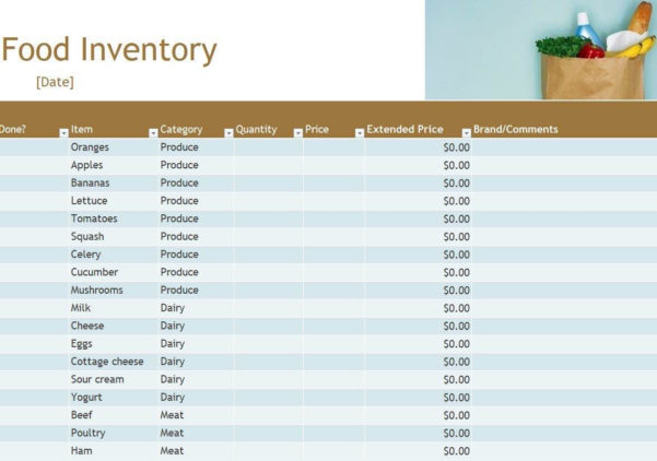 Food And Beverage Inventory Spreadsheet with Free Food Inventory ...