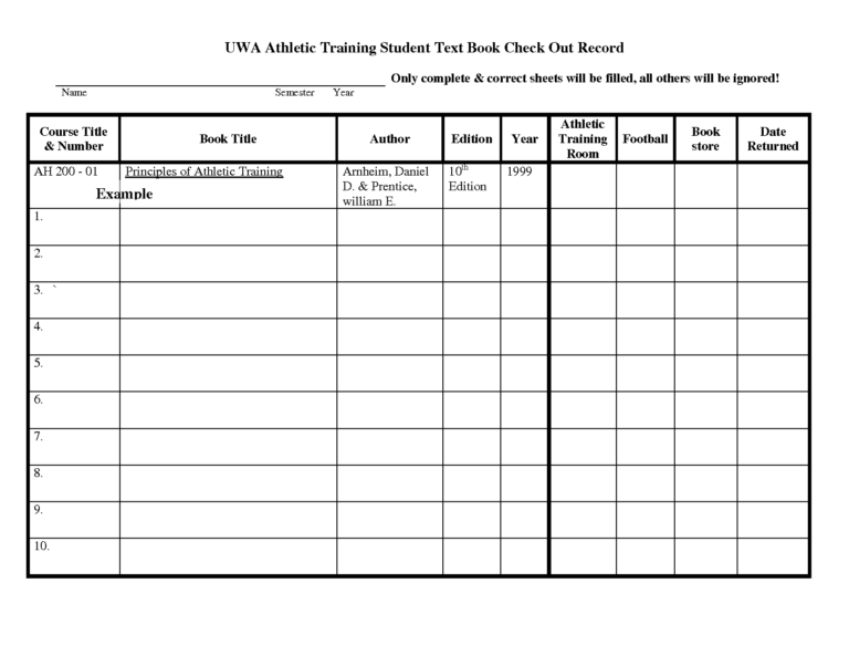 Football Equipment Inventory Spreadsheet With Check In Check Out Form ...