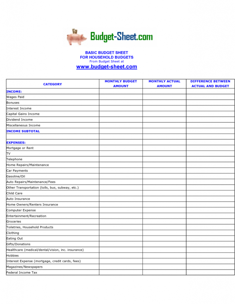 Free Business Income And Expense Spreadsheet for Small Business Income ...