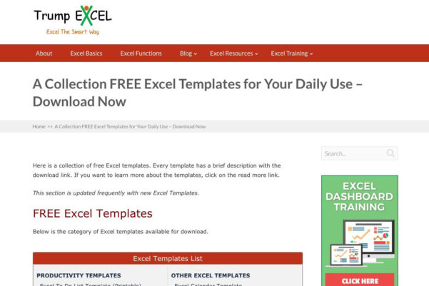 Free Excel Spreadsheet Templates throughout Hundreds Of Free Excel ...