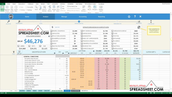 Free Fix And Flip Spreadsheet inside Free House Flipping Spreadsheet ...